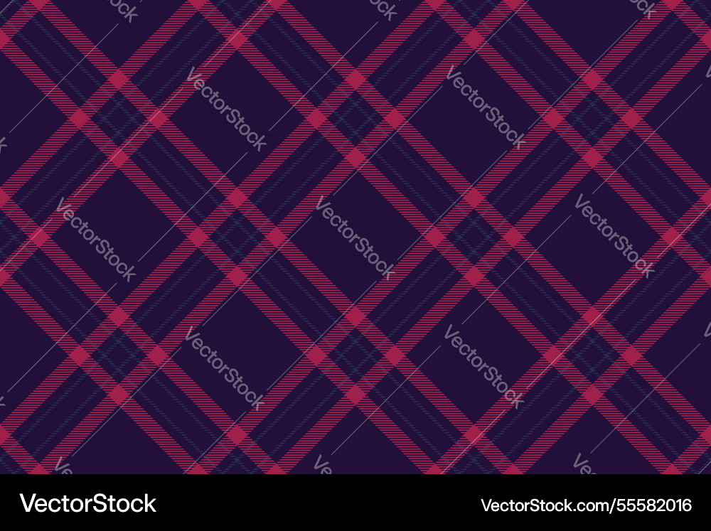 Stylish diagonal plaid pattern in deep purple Vector Image