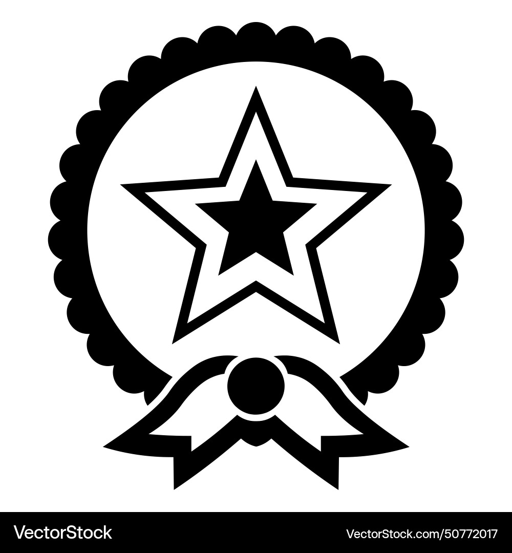 Black award icon on white background Royalty Free Vector
