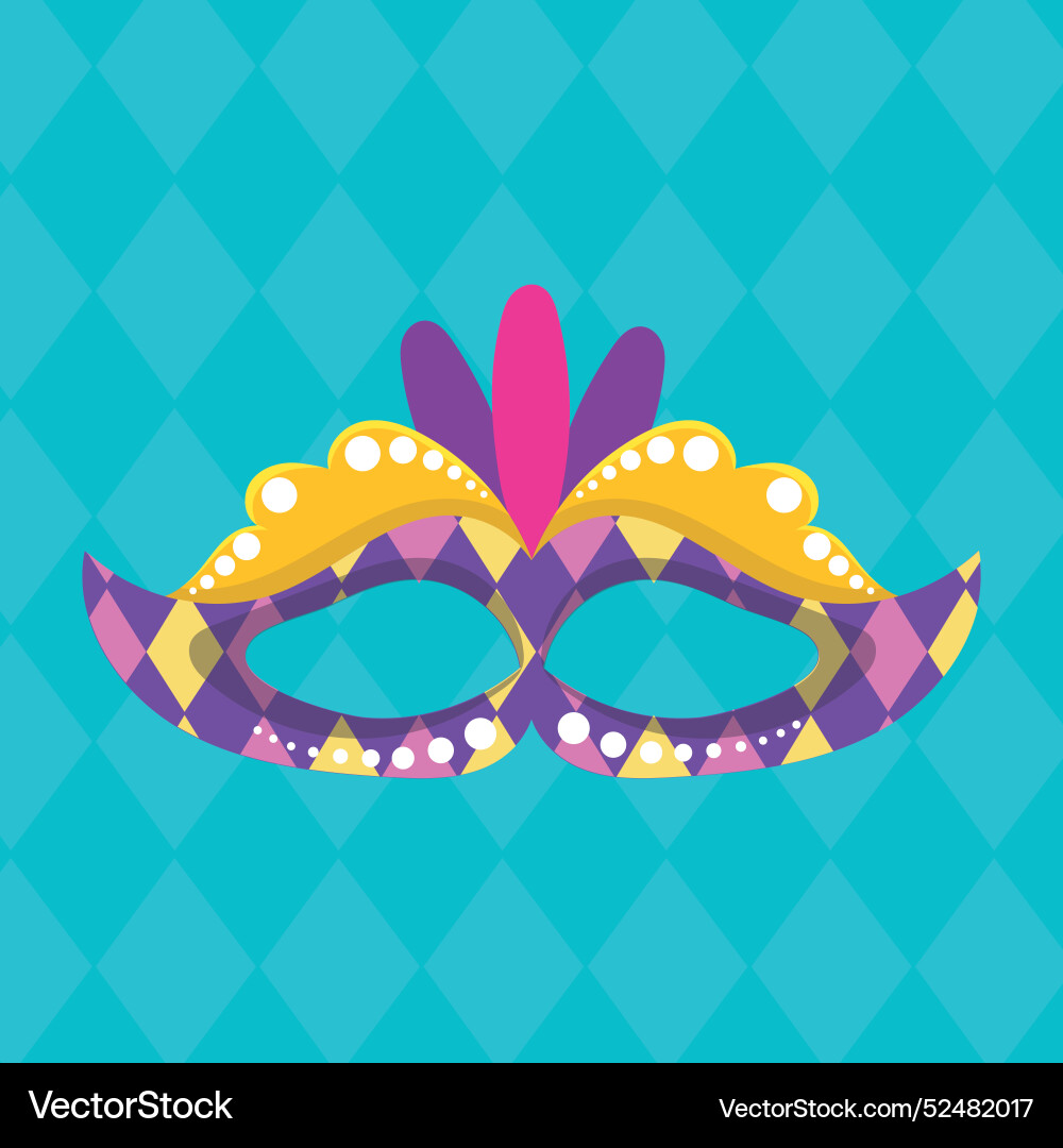 Colored carnival mask Royalty Free Vector Image