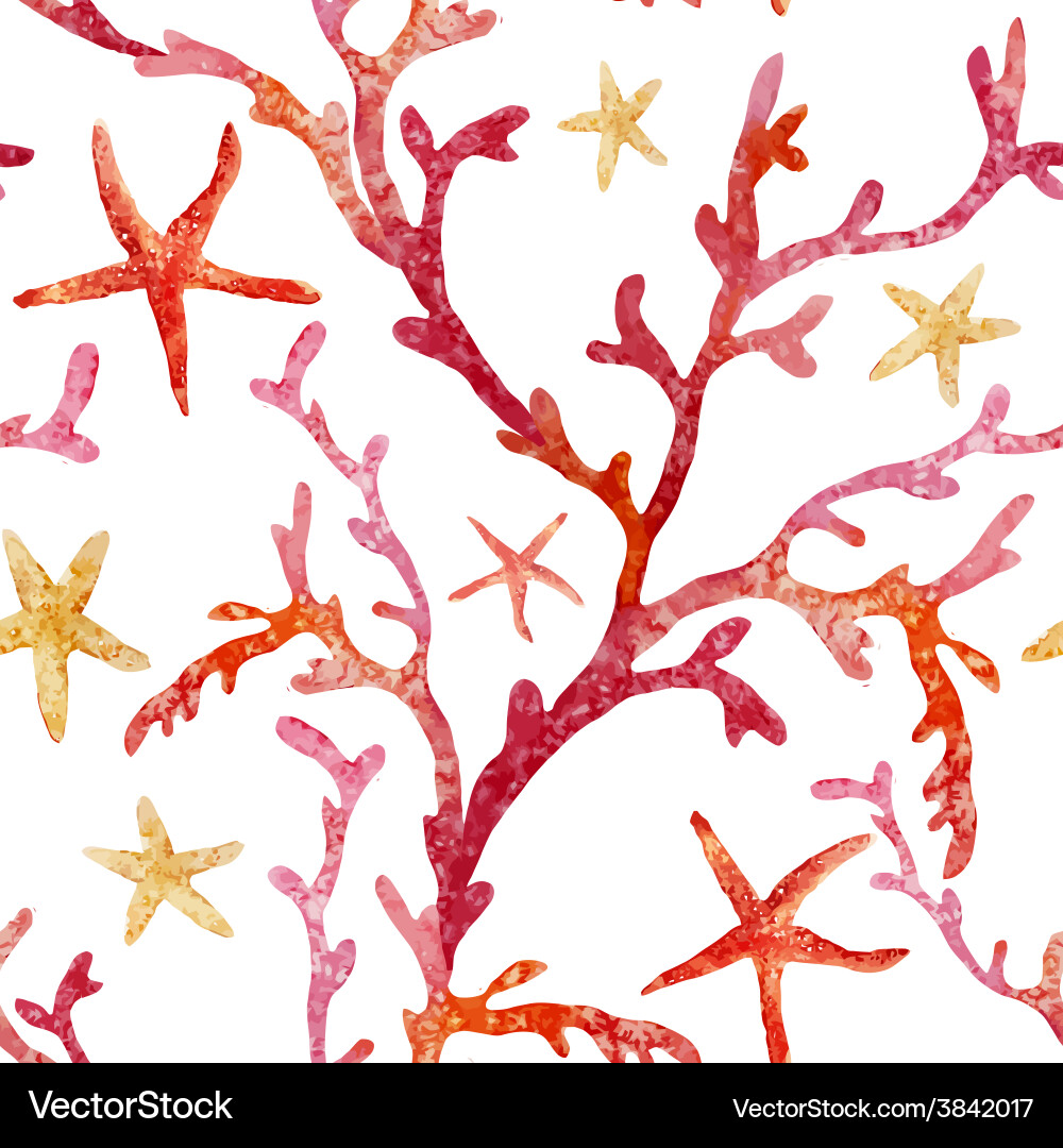 Corals with shells and crabs Royalty Free Vector Image