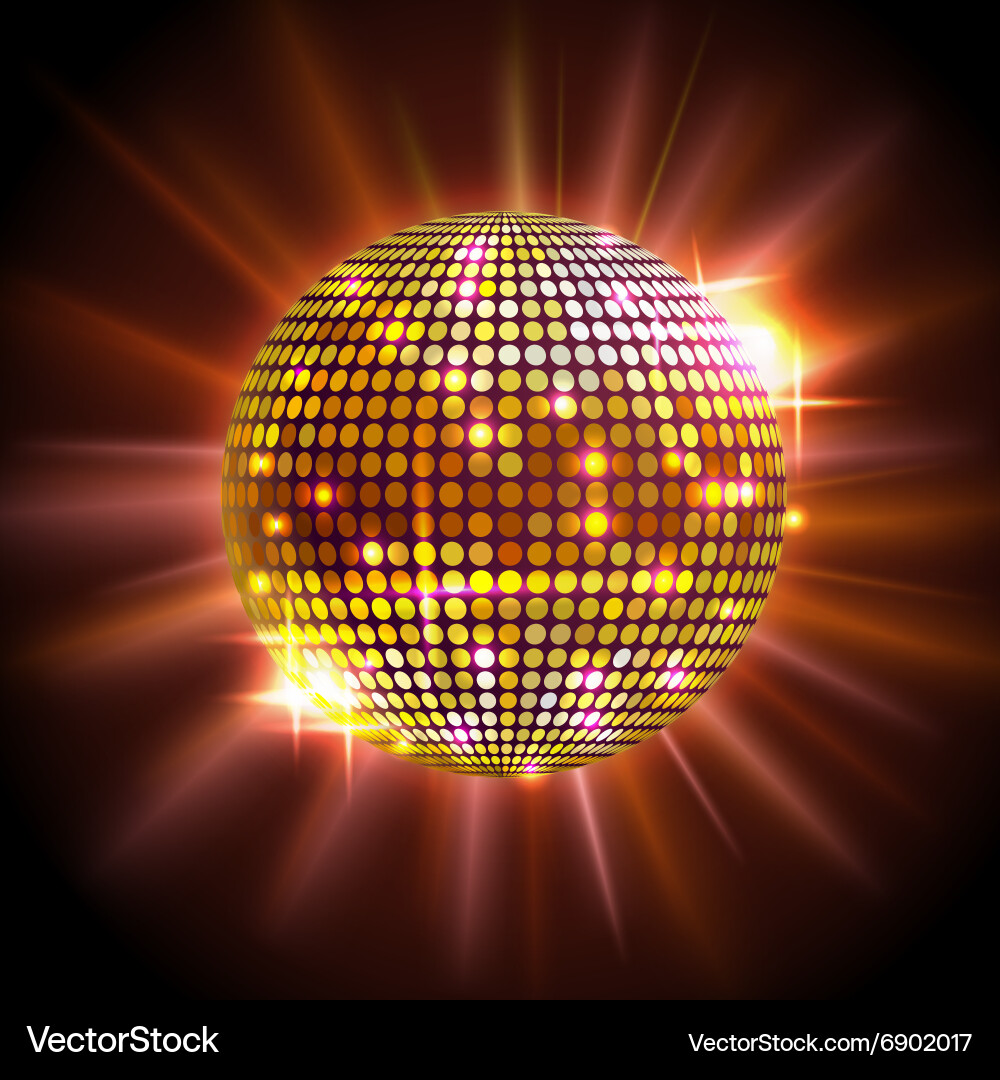 Disco Kugel Hintergrund Lizenzfreies Vektorbild