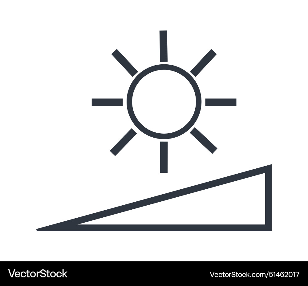 Exposure adjustment symbol Royalty Free Vector Image
