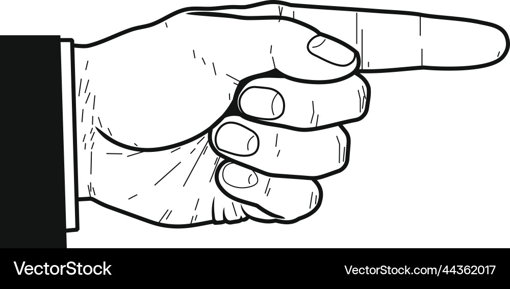 Hand showing the direction to right Royalty Free Vector