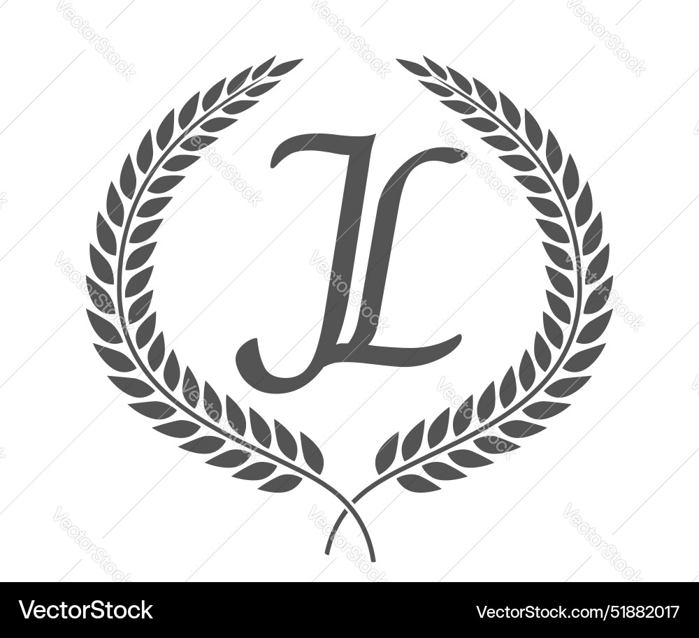 Initial letter j and l jl monogram logo design Vector Image