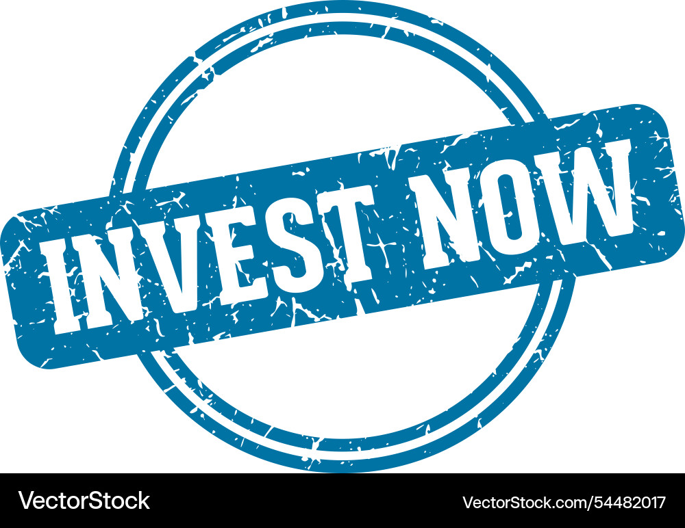 Invest now stamp Royalty Free Vector Image - VectorStock