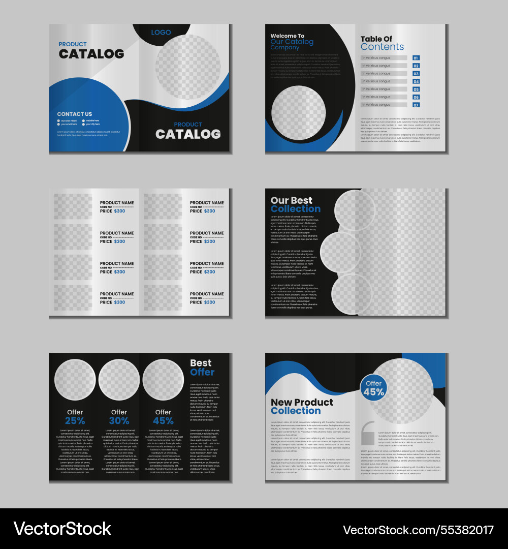 Modern company product catalogue design template Vector Image