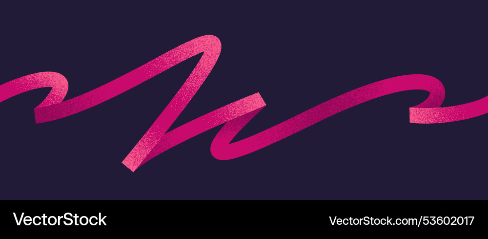 Red curly ribbon squiggle bold line Royalty Free Vector