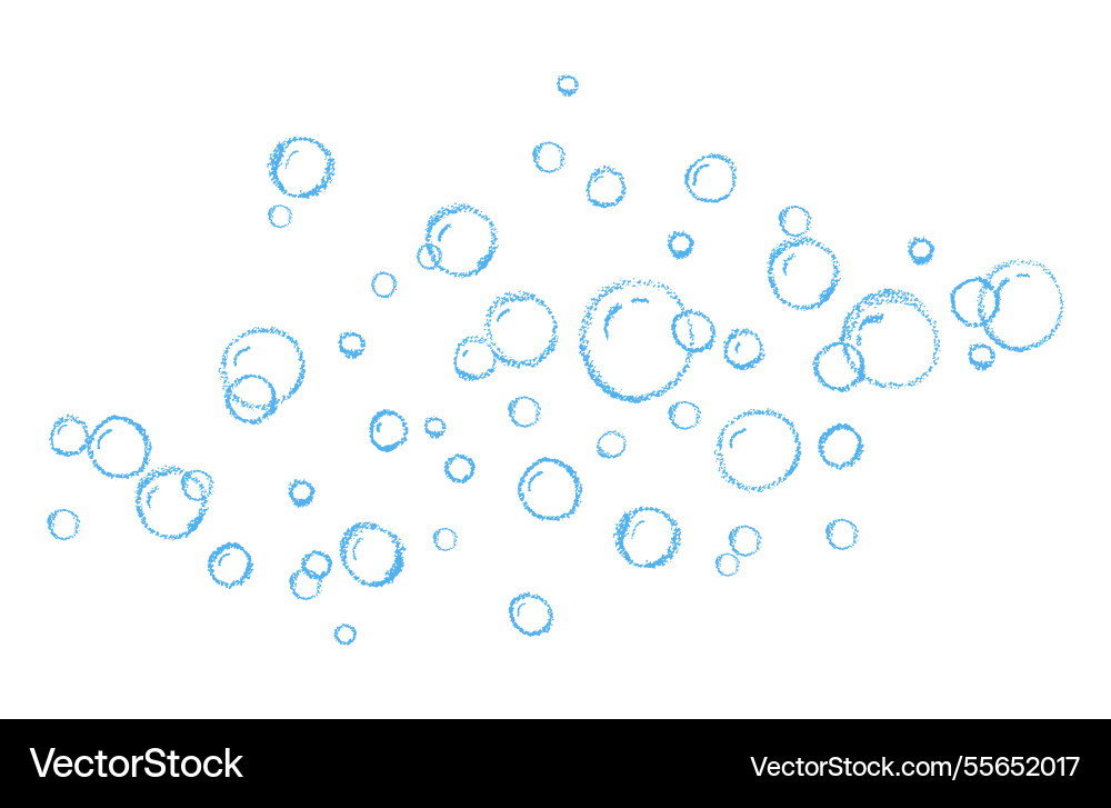 Soap bubbles in cartoon style a foam sample Vector Image
