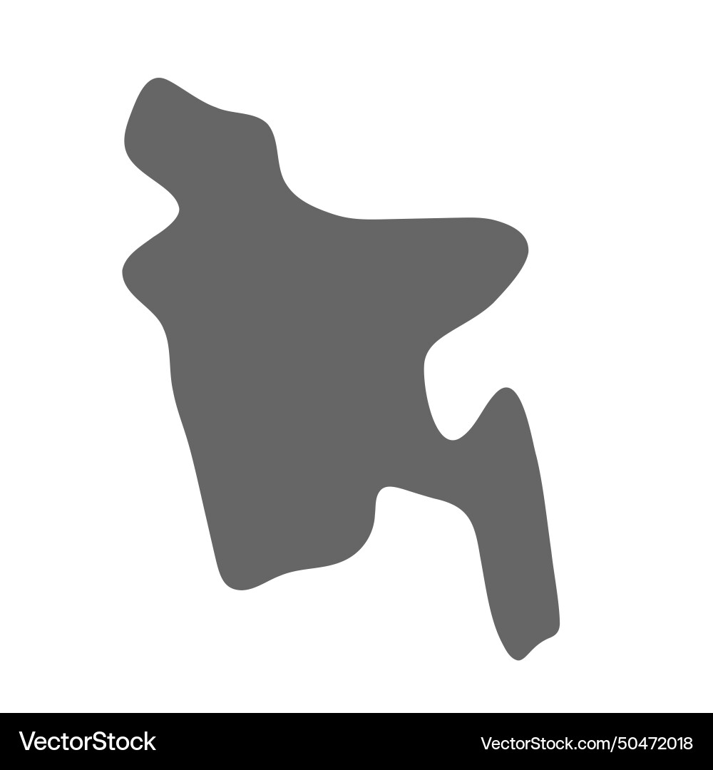 Bangladesh Simplified Smooth Country Map Vector Image