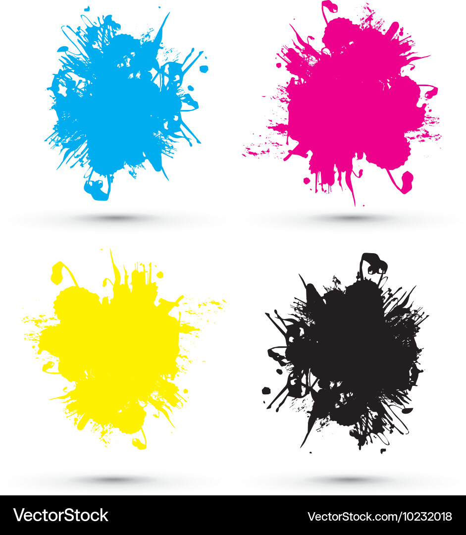 Colorful Ink Splatter Royalty Free Vector Image
