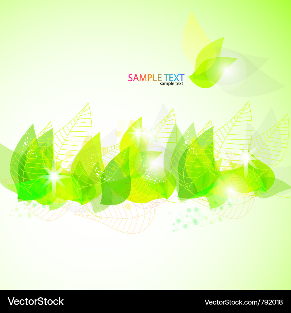 Green leaves background Royalty Free Vector Image