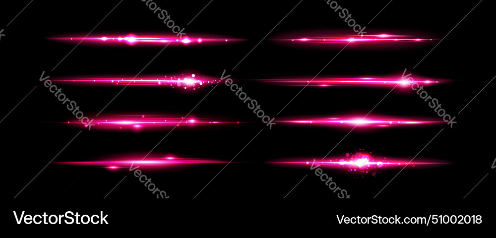 Pink light flare effect with magic lens sparkle Vector Image