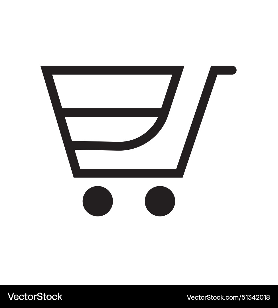 Shopping cart icon e-commerce and retail Vector Image