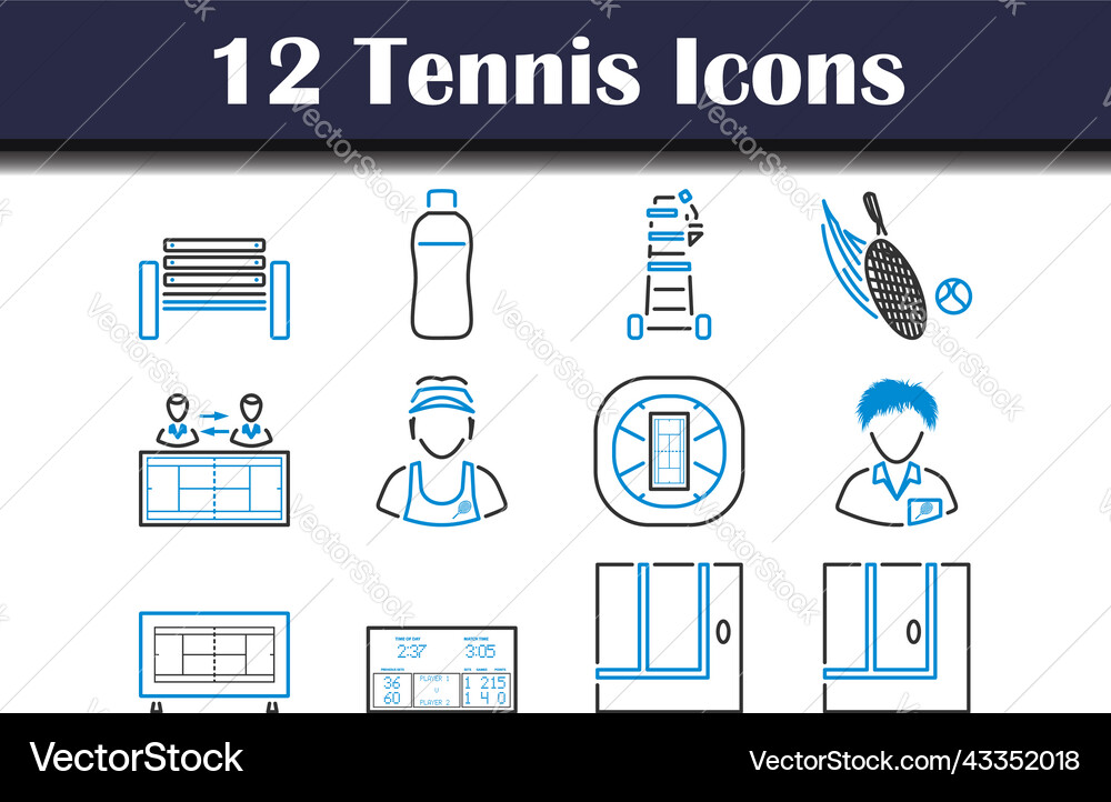 Tennis icon set Royalty Free Vector Image - VectorStock
