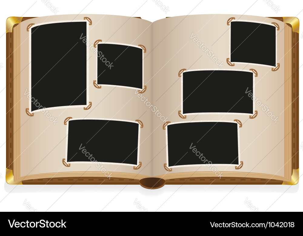 Vintage Photo Album Royalty Free Vector Image - VectorStock