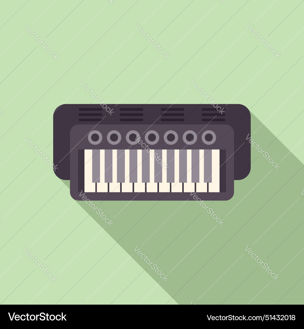 Vintage synthesizer icon on pastel background Vector Image