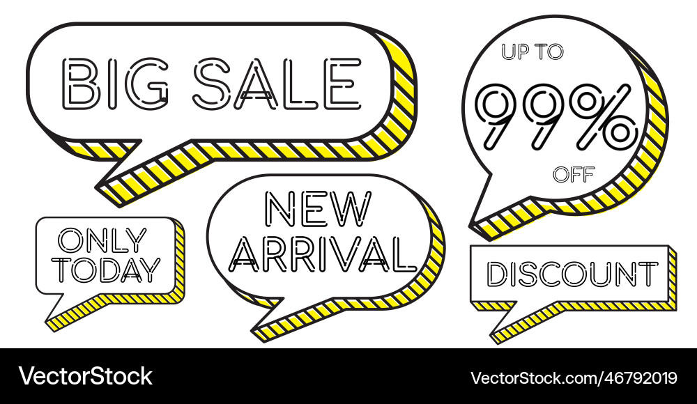 99 big sale discount bubble modern line template Vector Image