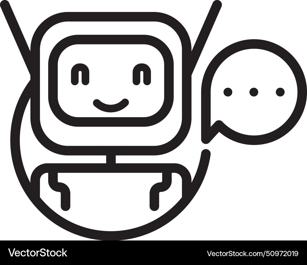 Chatbot service technology Royalty Free Vector Image