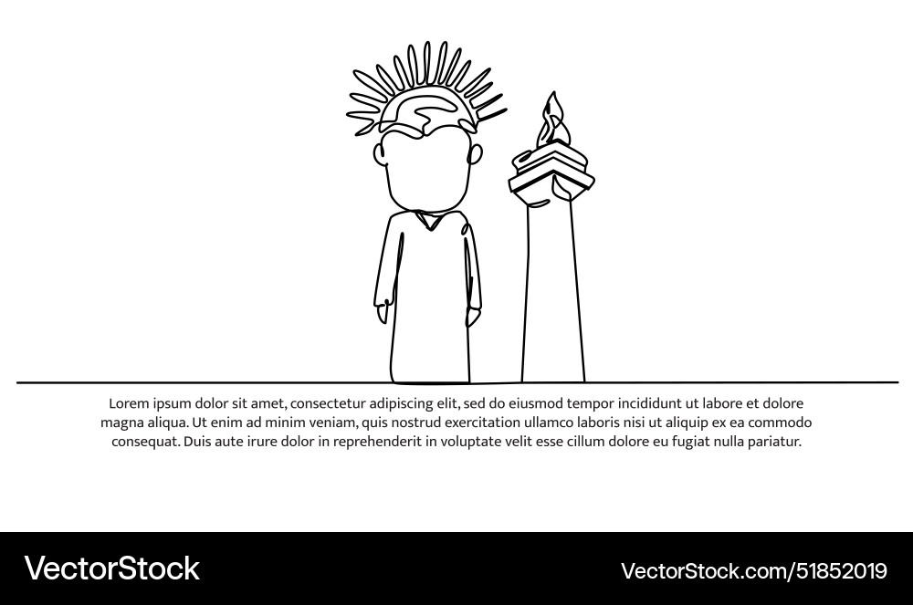 Continuous one line design of indonesia Royalty Free Vector