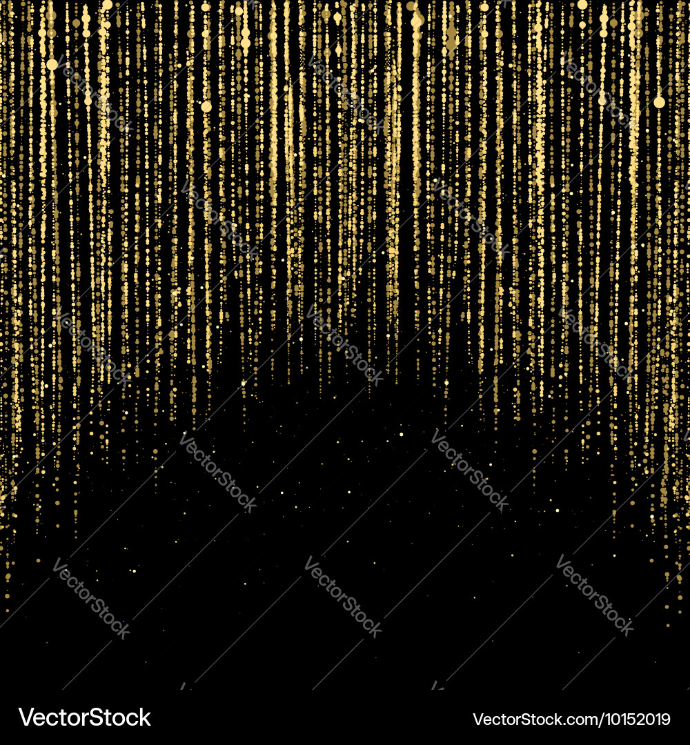 Curtain of golden particles Royalty Free Vector Image