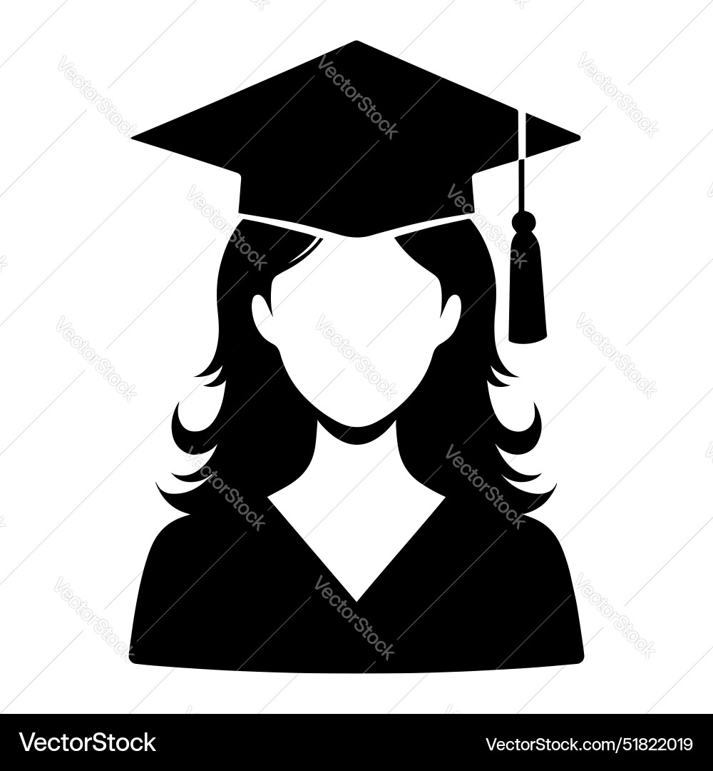 Female graduate icon symbol avatar Royalty Free Vector Image
