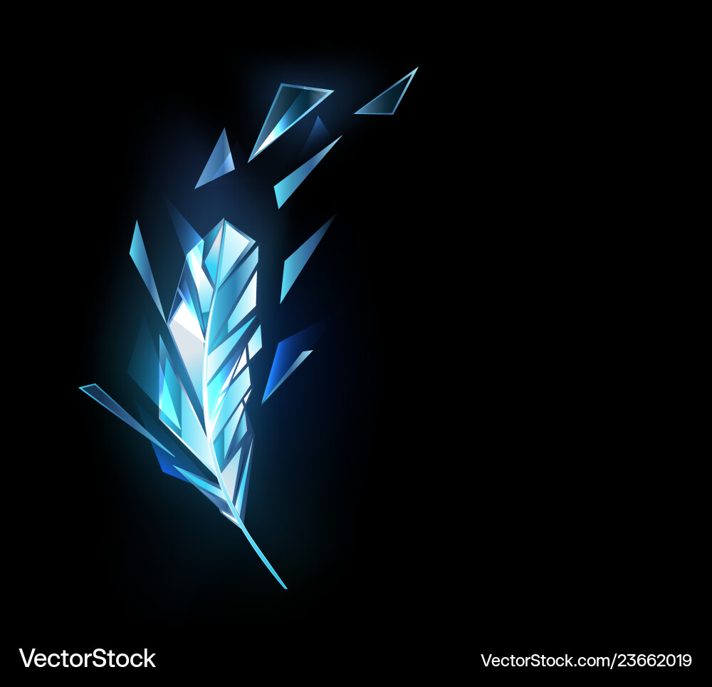 Fractured Ice Feather Royalty Free Vector Image