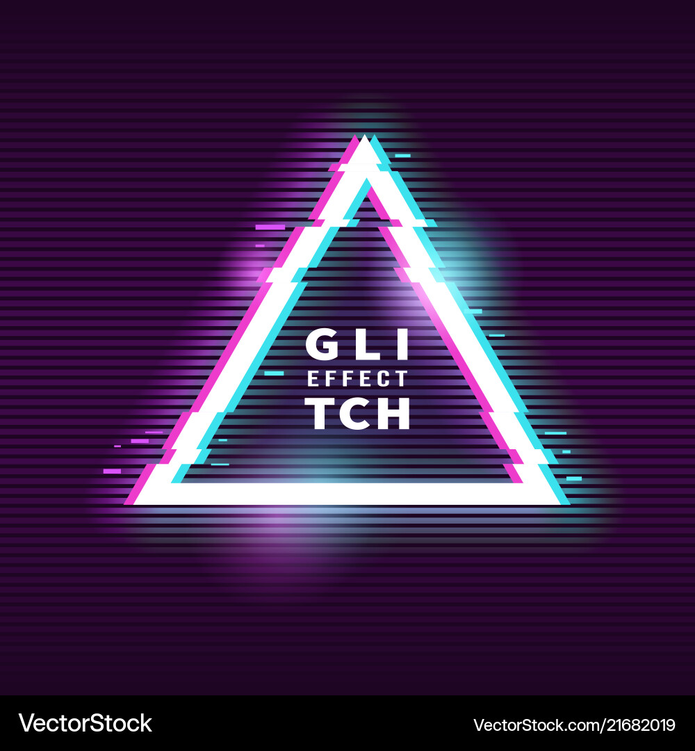 Glitch effect for frame Royalty Free Vector Image