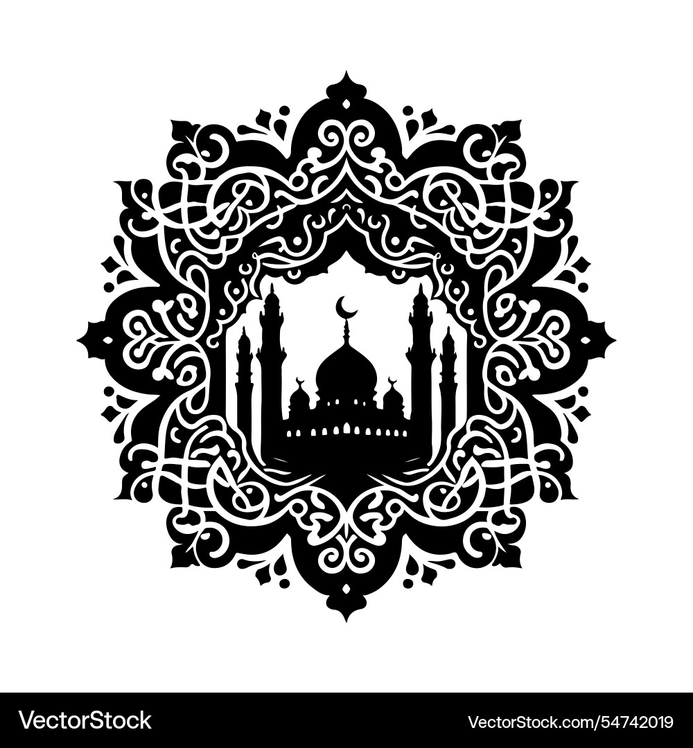 Islamic silhouette Royalty Free Vector Image - VectorStock