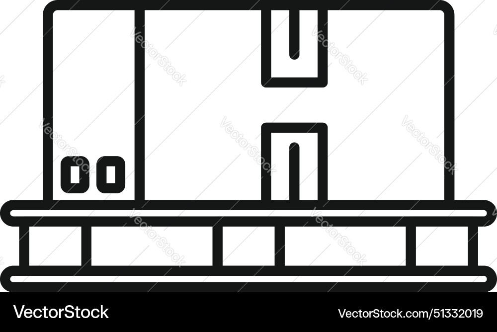 Modern warehouse line icon design Royalty Free Vector Image