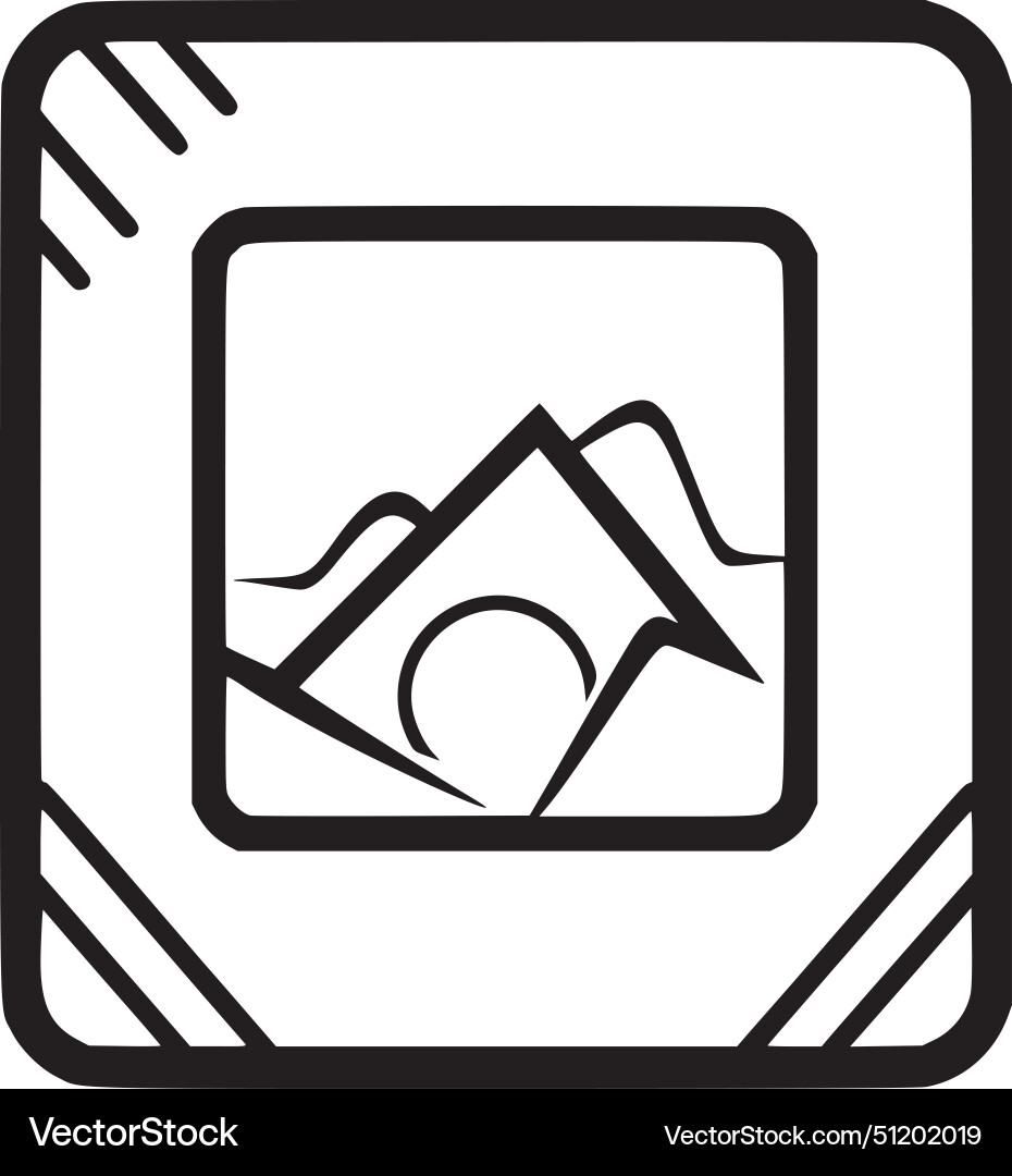 Photo frame - black and white Royalty Free Vector Image