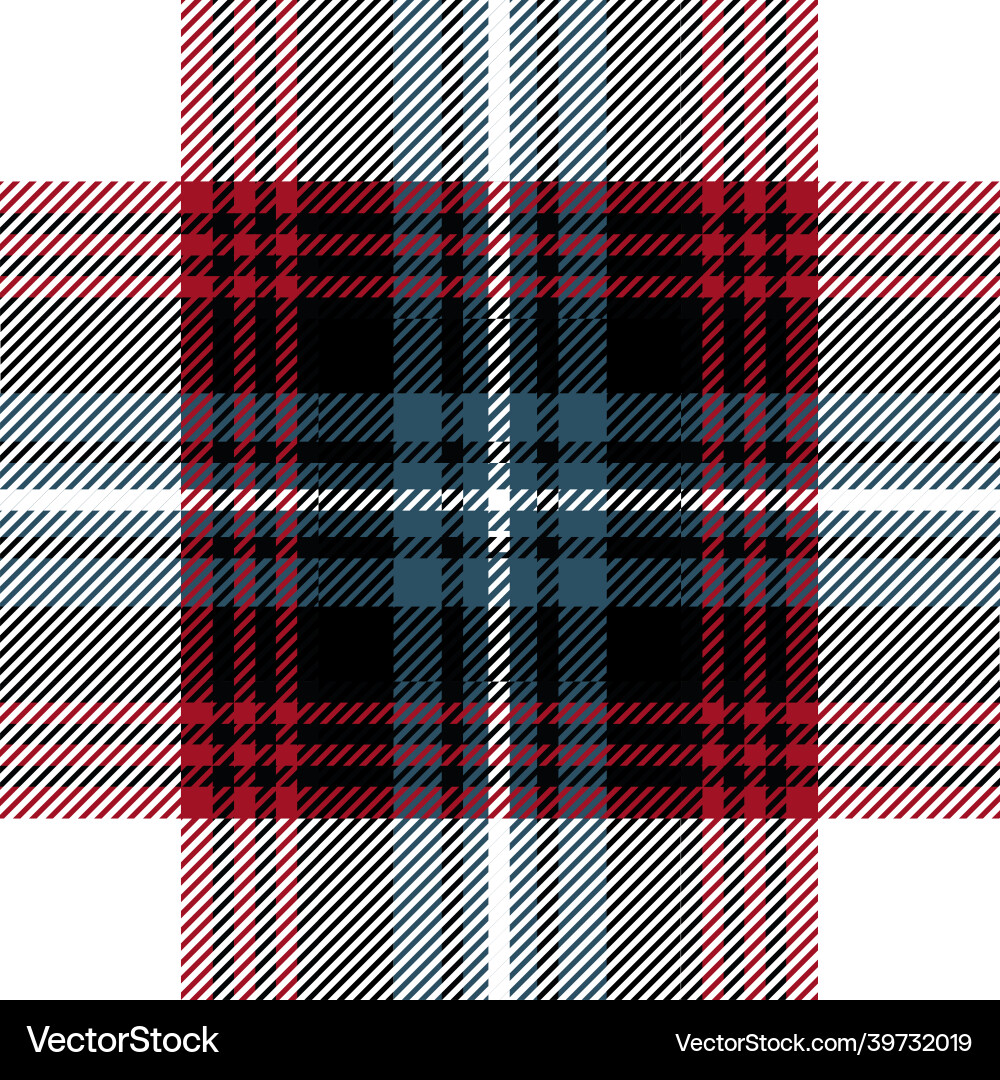 Red blue black tartan plaid pattern Royalty Free Vector
