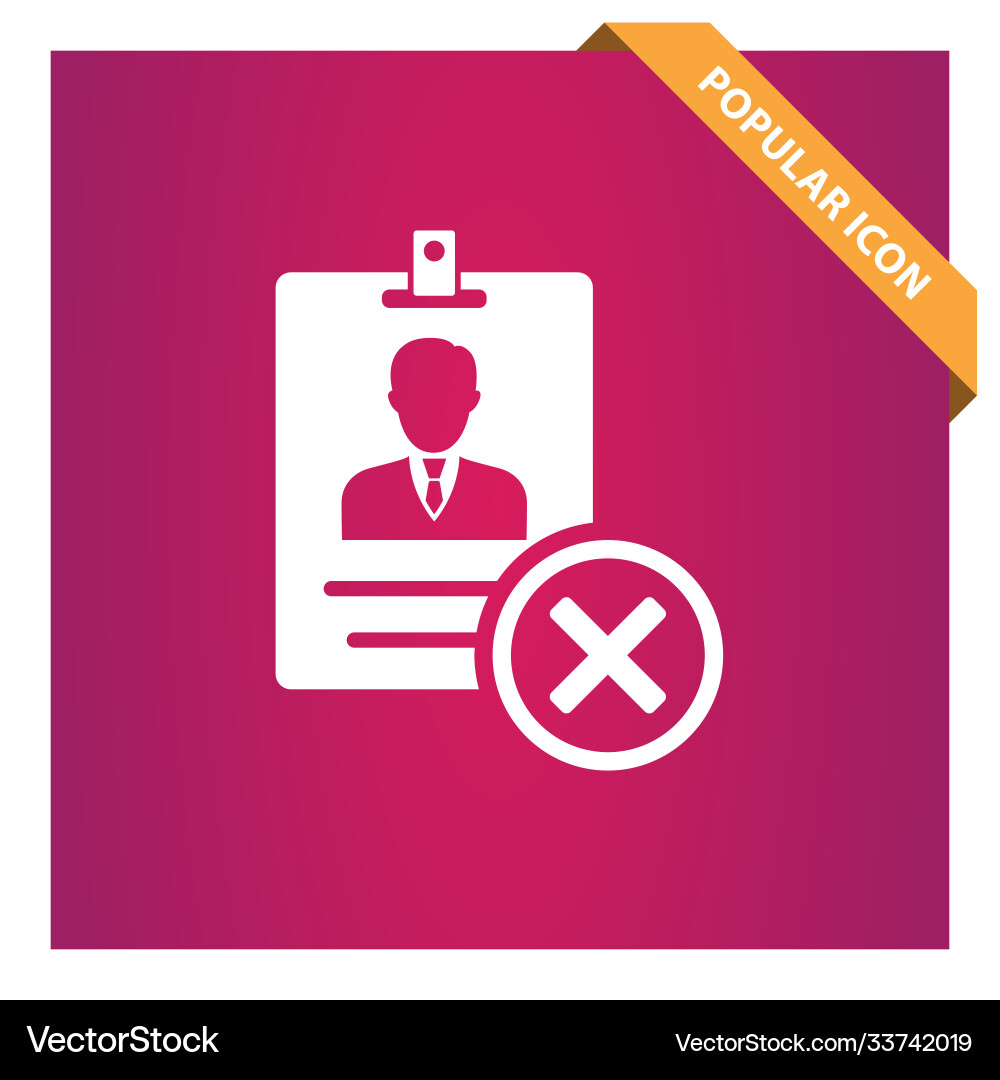 Remove id card icon Royalty Free Vector Image - VectorStock