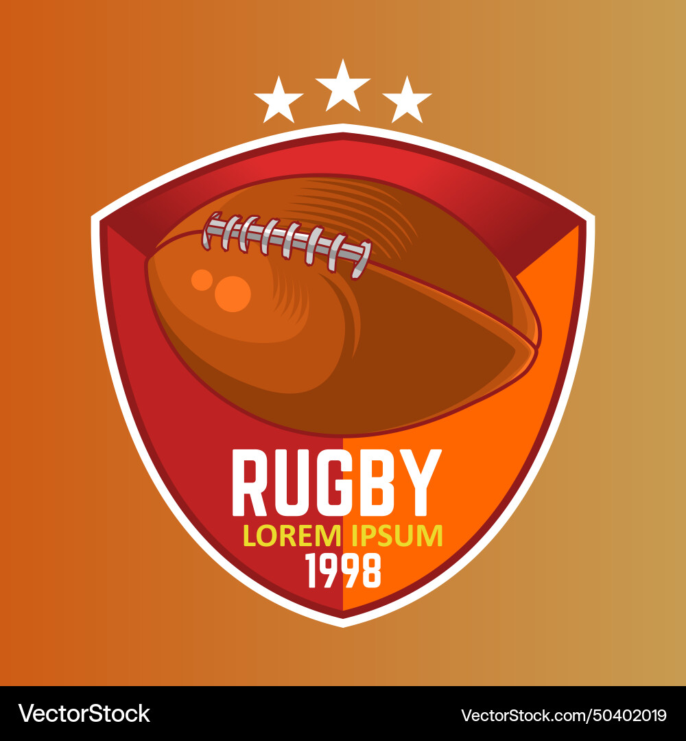 Rugby fusion emblem Royalty Free Vector Image - VectorStock