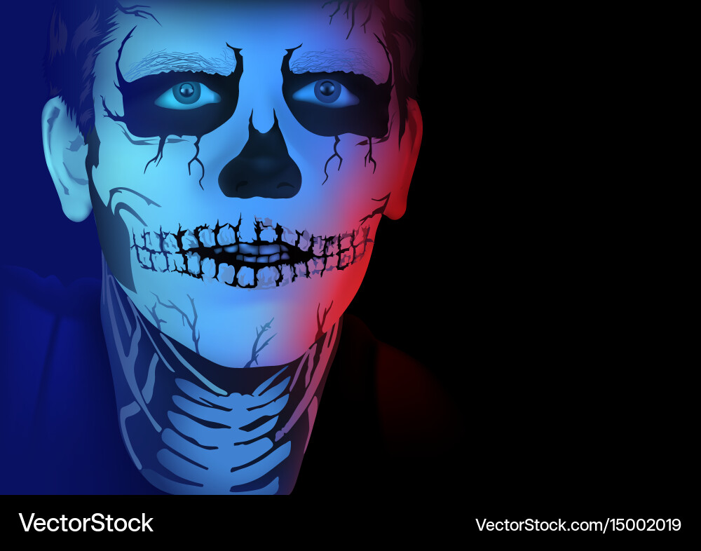 Skeleton Makeup Men Half Melting Skull Makeup | Facebook