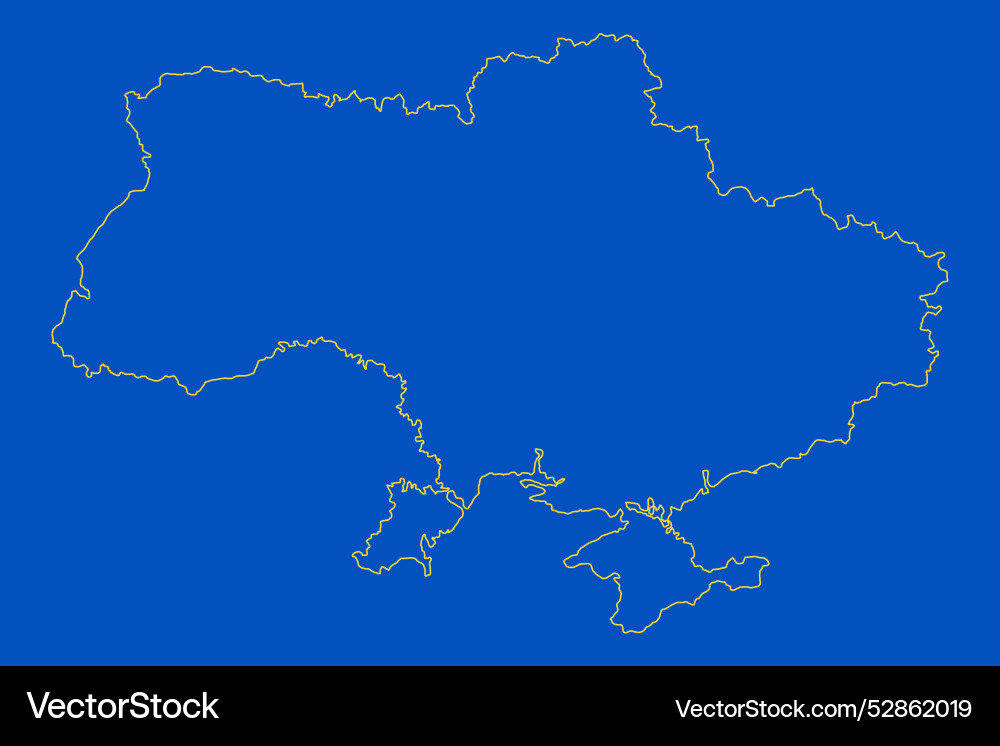 Ukraine country map territory borders Royalty Free Vector