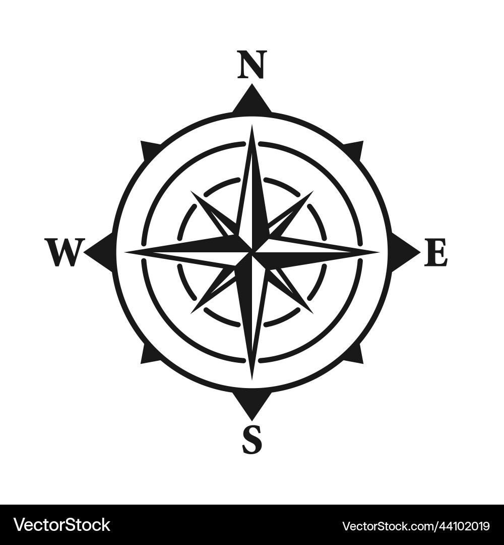Vintage marine wind rose nautical chart Royalty Free Vector