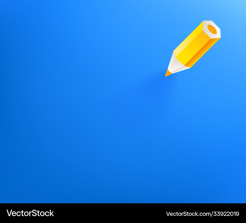 Wallpaper with yellow pencil background copy Vector Image