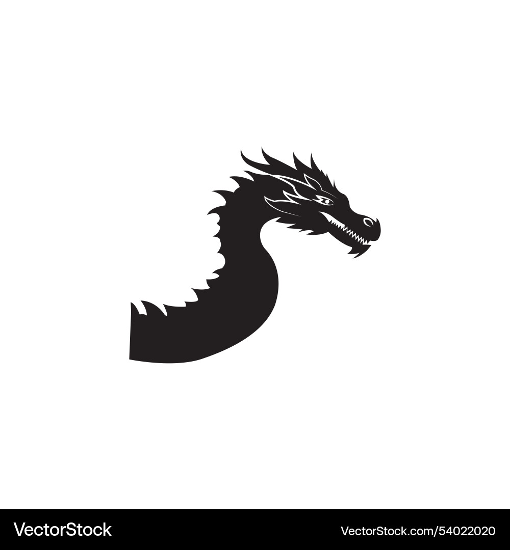 Dragon snake logo design Royalty Free Vector Image