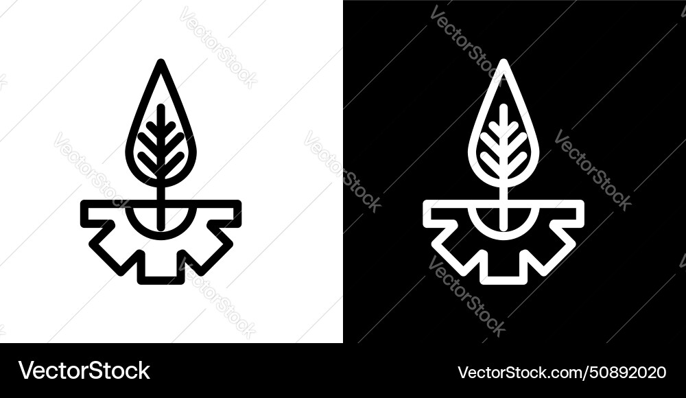 Ecology icon set environmental bio leaf symbol in Vector Image