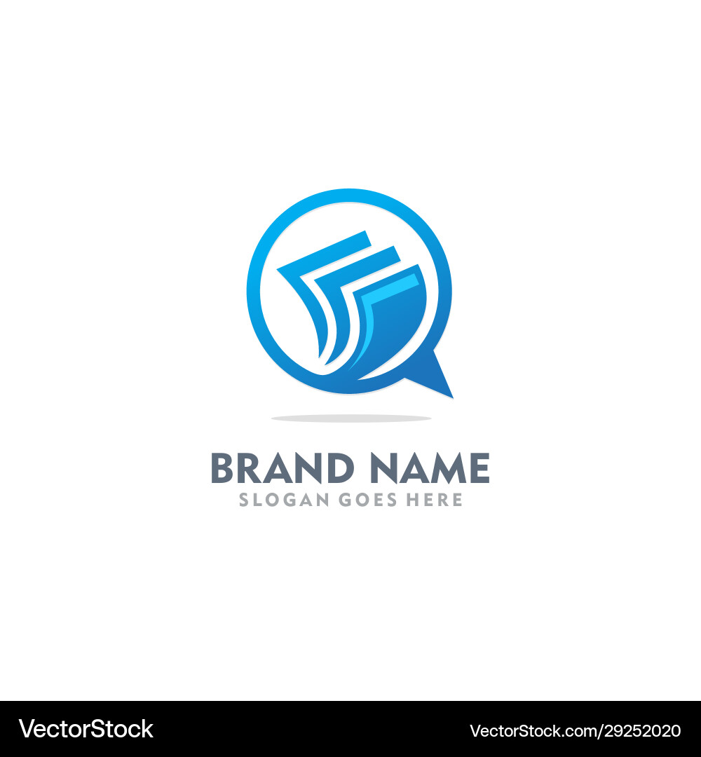 Paper data consulting logo Royalty Free Vector Image