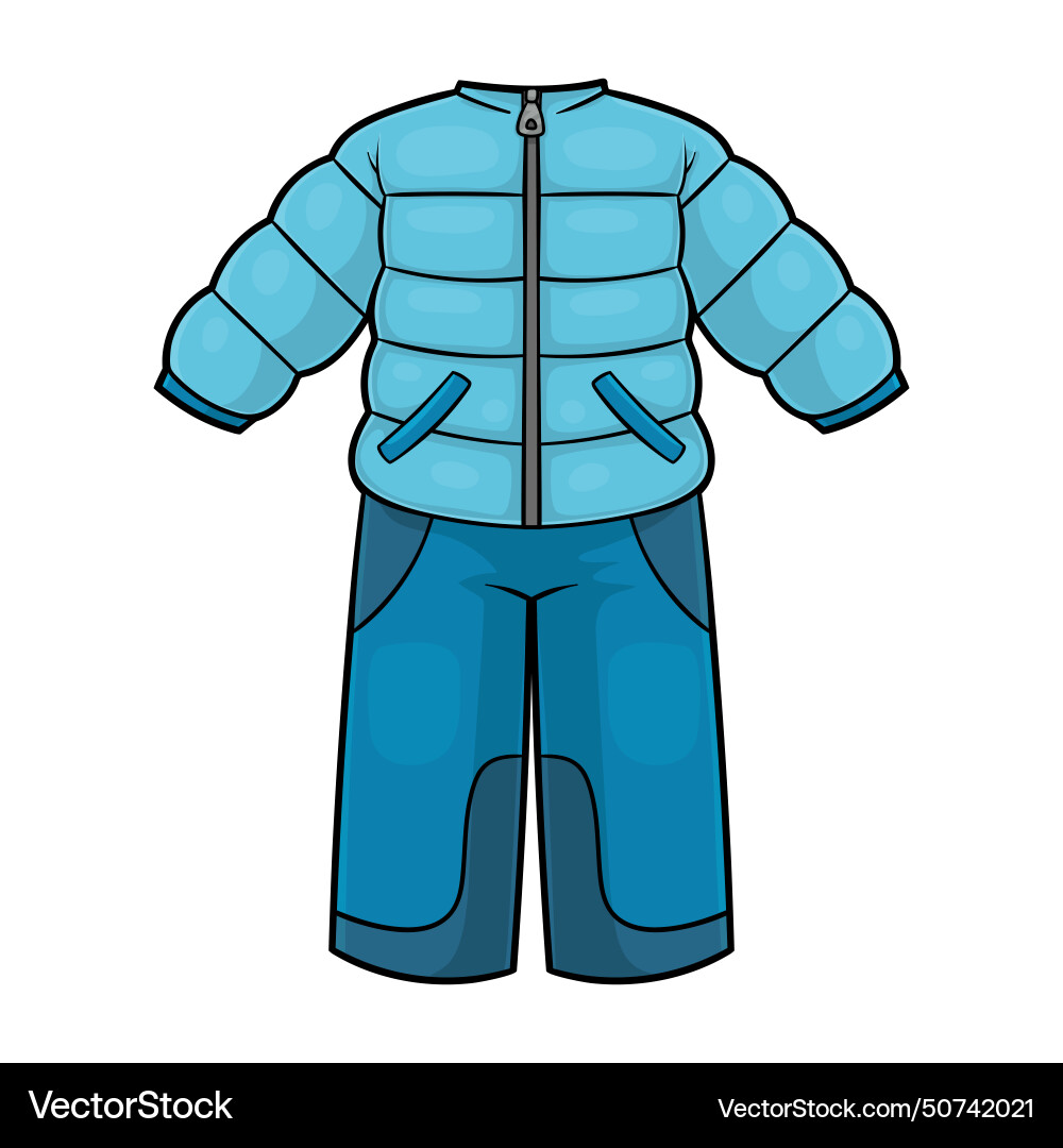 Cartoon winter snowsuit for boys Royalty Free Vector Image