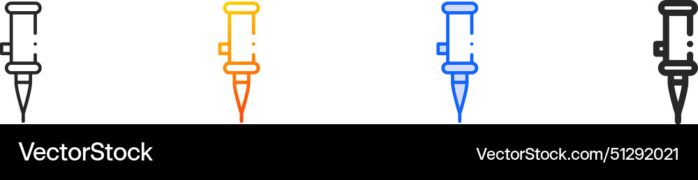 Cattle iconthin linear gradient blue stroke Vector Image