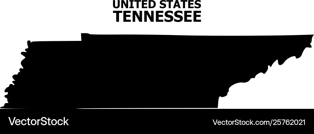 Flat map tennessee state with caption Royalty Free Vector