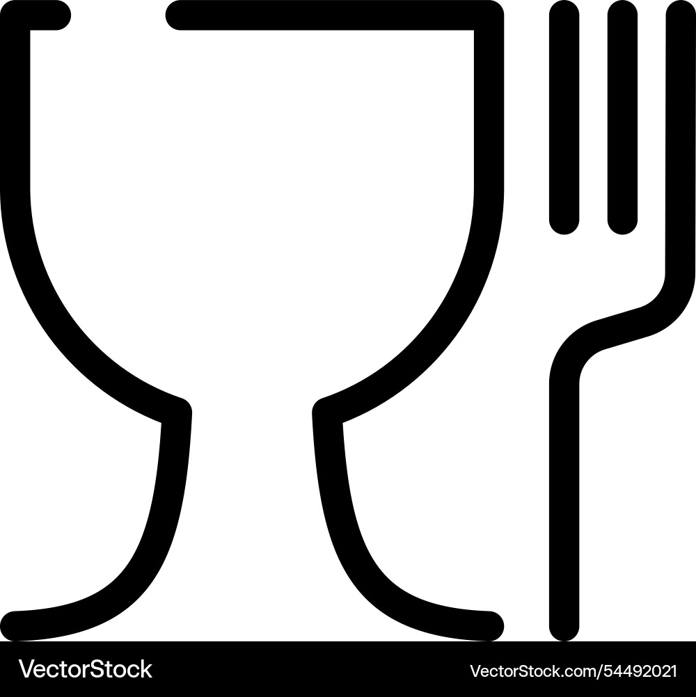 Food safe icon sign grade material Royalty Free Vector Image
