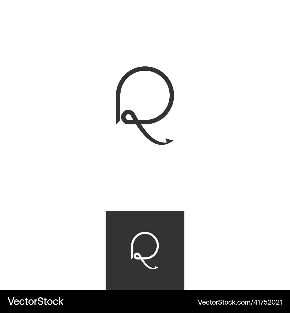 Letter or word r font with arrow tail logo Vector Image