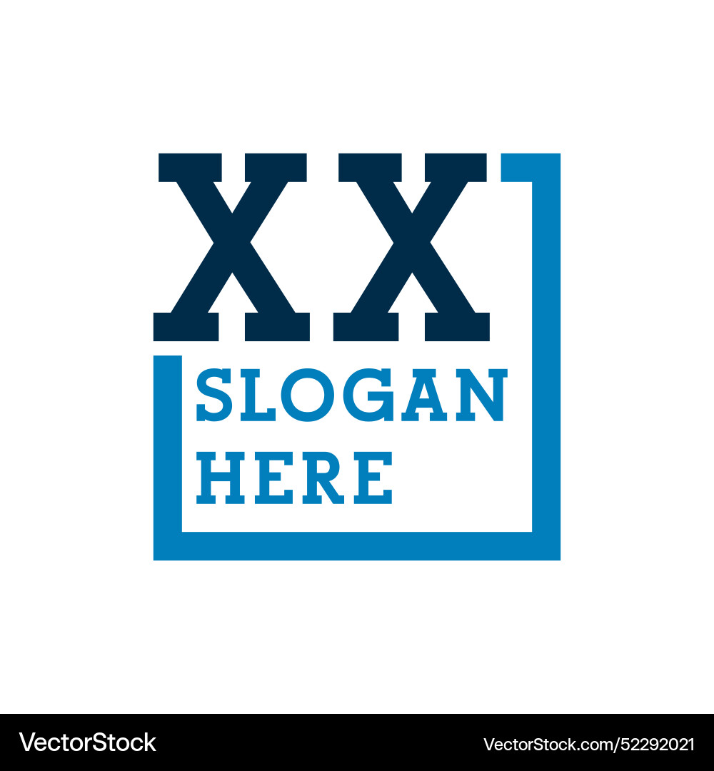 Minimal initials logo letters x and xx initial Vector Image