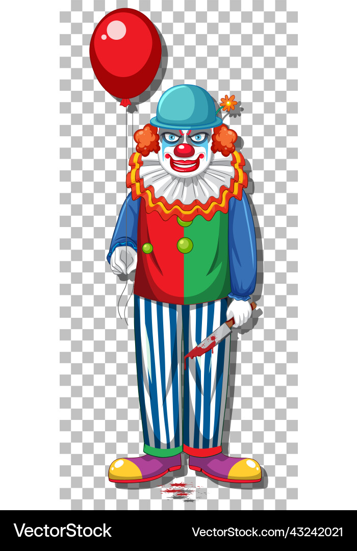 Scarly clown Cartoon Charakter Lizenzfreies Vektorbild