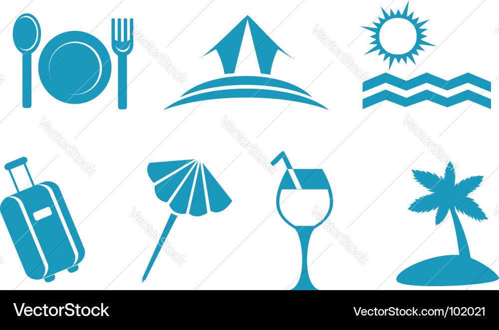 Travel symbols Royalty Free Vector Image - VectorStock