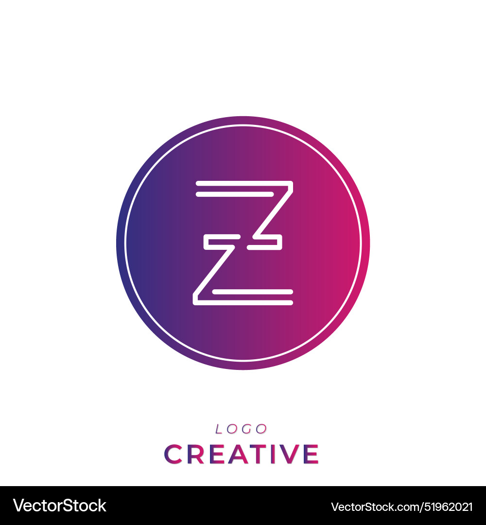 Z creative latter logo design branding Royalty Free Vector