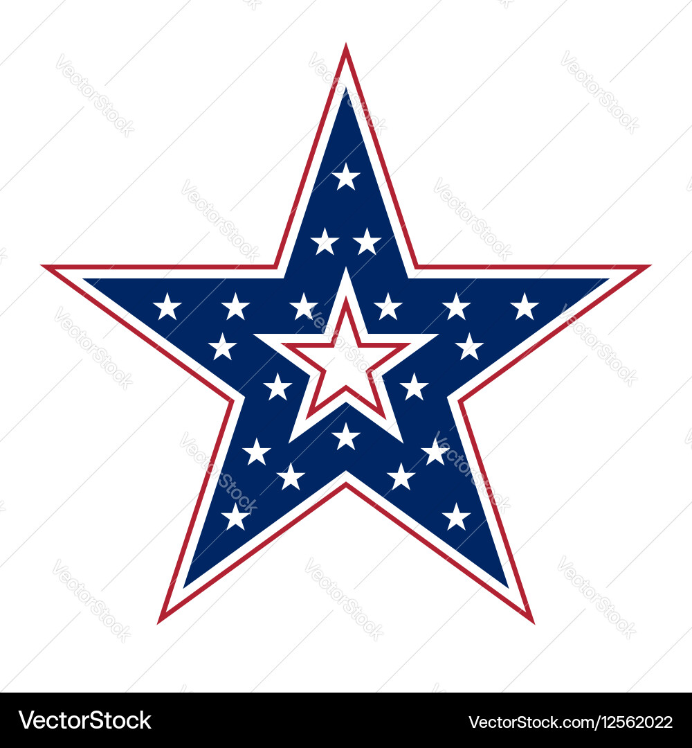 American star sign Royalty Free Vector Image - VectorStock
